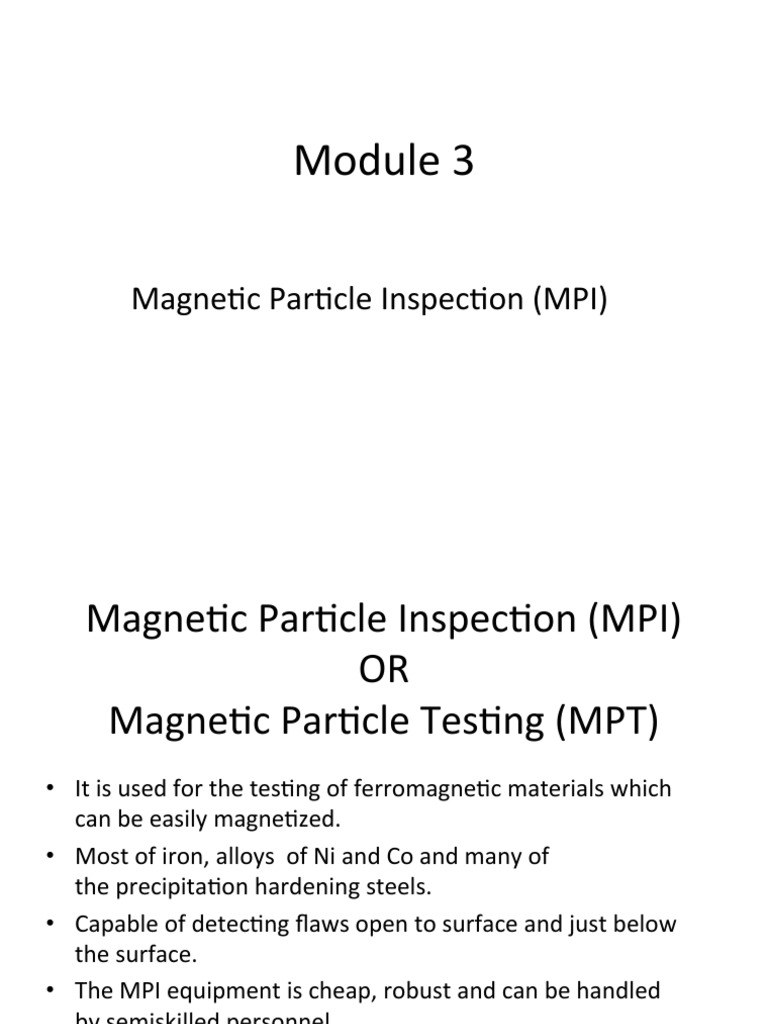 Magnetic Particle Inspection Overview | PDF | Magnetic Field | Rectifier