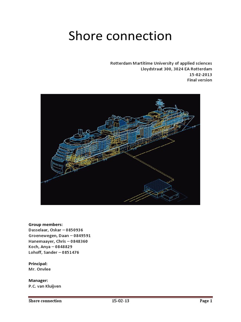 Final Report Shore Connection | PDF | Electrical Connector | Electrical ...