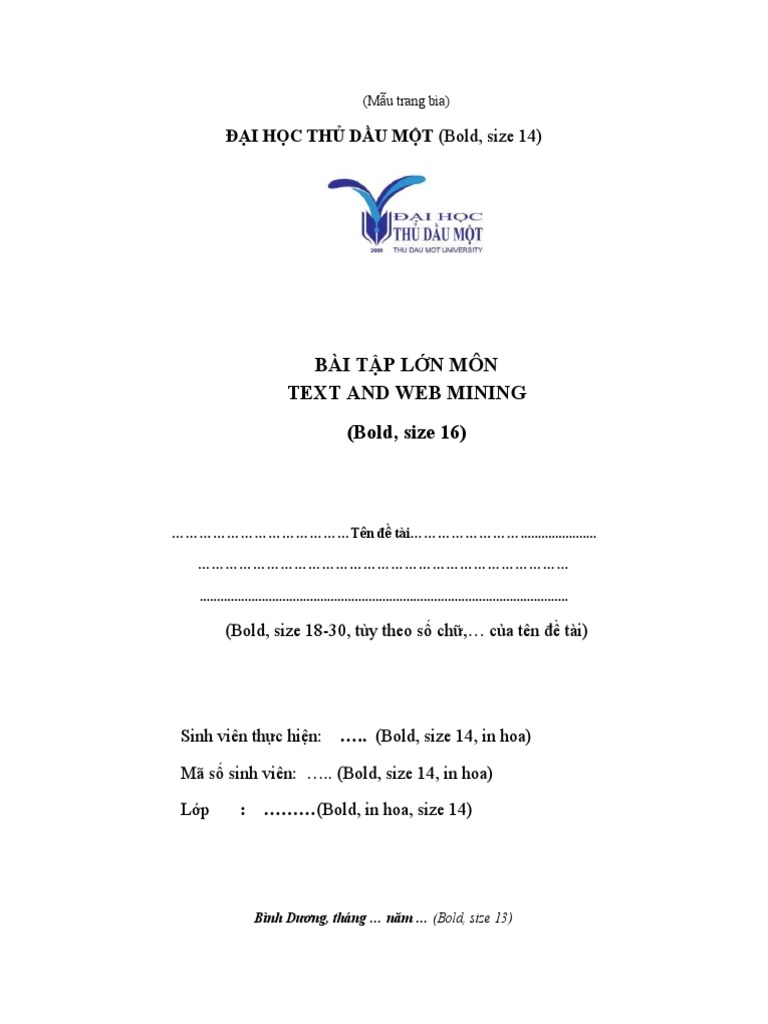 Mau Bao Cao Mon Hoc | PDF