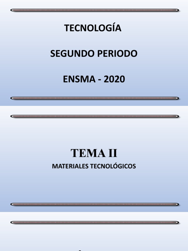 Tema 2 - Materiales Tecnológicos | PDF | Electricidad | Hierro