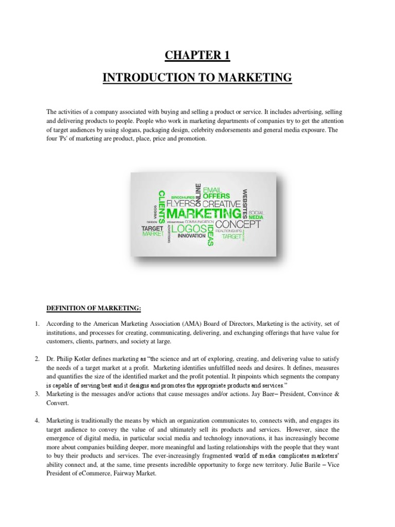Introduction to Marketing Basics | PDF | Marketing | Sales