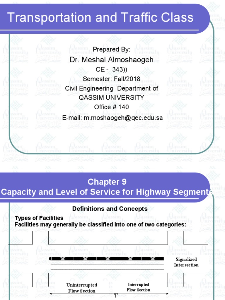 Transportation and Traffic Class SV | PDF | Traffic | Controlled Access ...