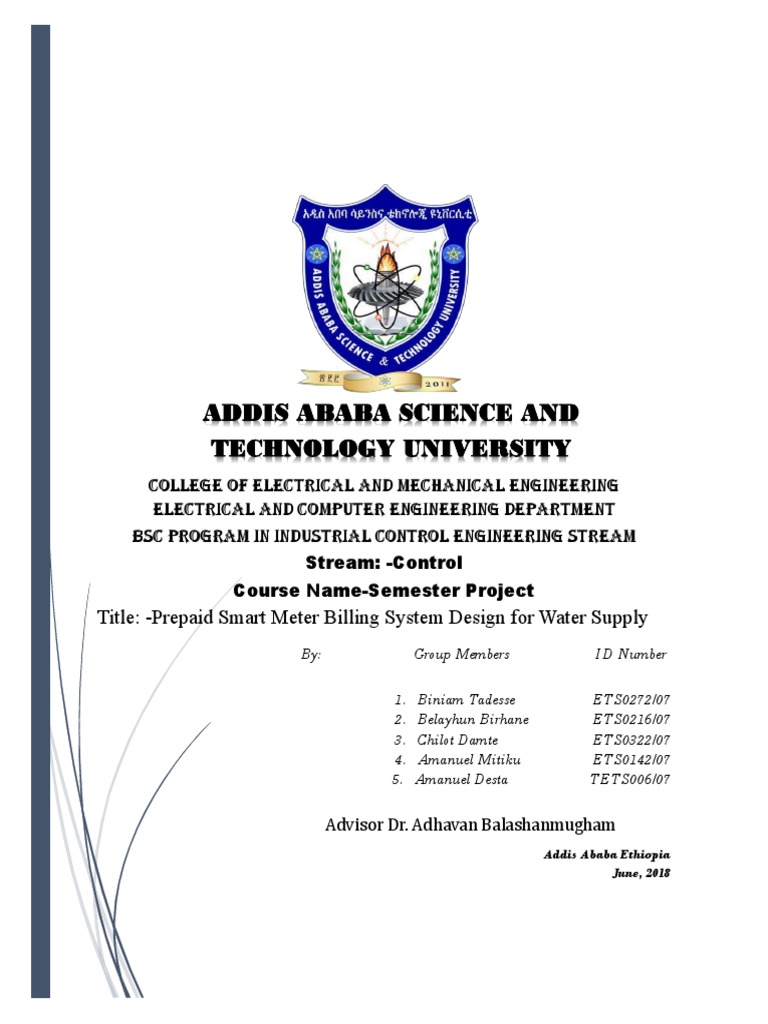 Smart Water Meter Report | Download Free PDF | Rechargeable Battery ...