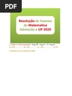 Exame de Matematica Ujc 2021 - 2022 - Ao | PDF