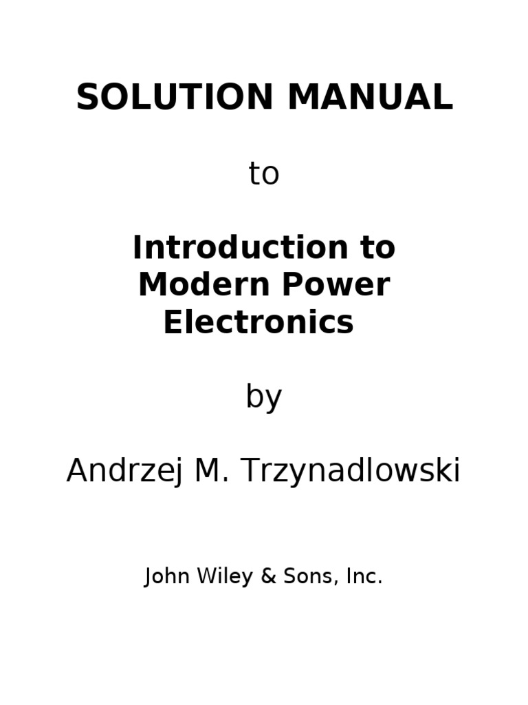 Modern Power Electronics Solutions | PDF | Power Inverter | Rectifier
