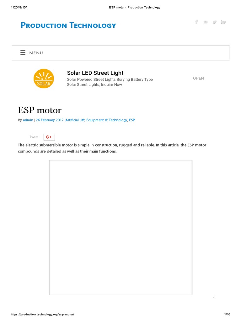 ESP Motor Components Explained | PDF | Electric Motor | Mechanical ...