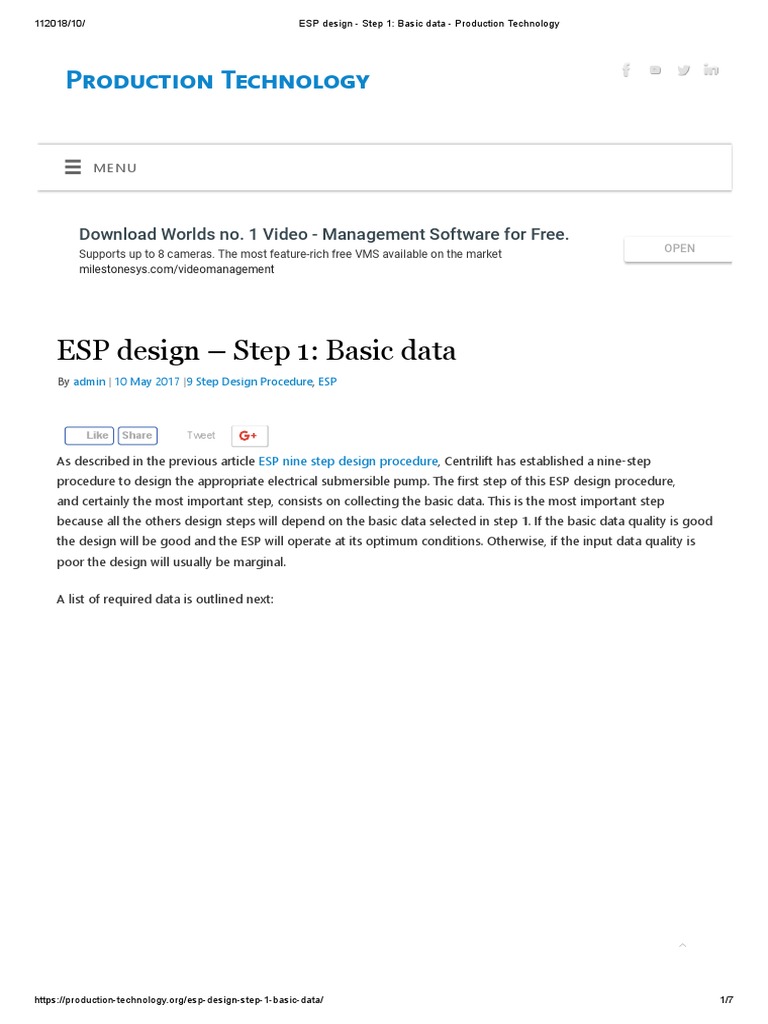 ESP Design: Step 1 - Basic Data | PDF