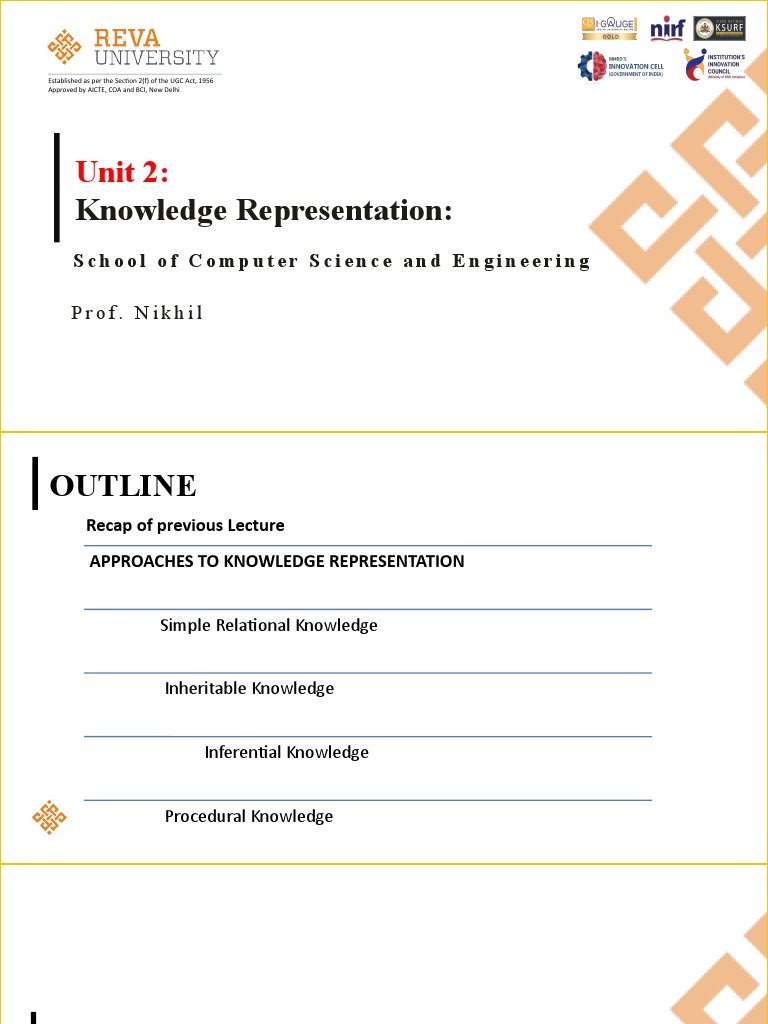 Unit 2:: Knowledge Representation | PDF | Logic | Inference