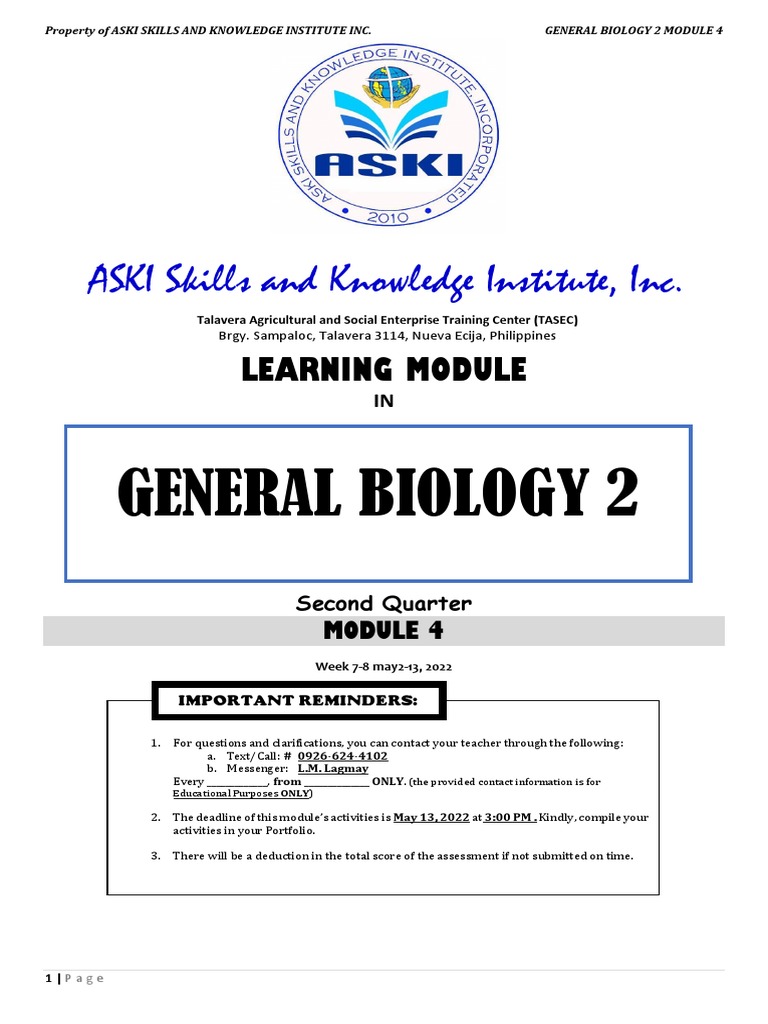 General Biology 2 Module 4 1 | PDF | Plant Hormone | Sexual Reproduction