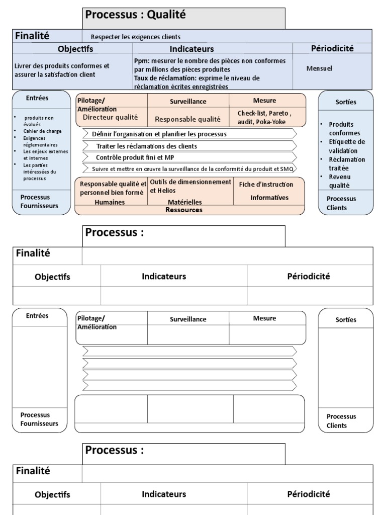 Fiche de Processus (Qualité) | PDF | Business | Gestion informatique