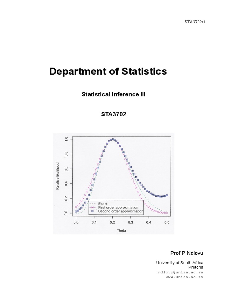Statistical Inference III - STA3702 | PDF