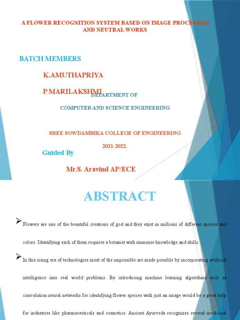 A Flower Recognition System Based On Image Processing and Neutral ...