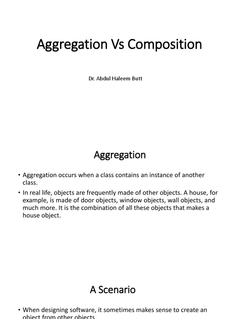 Aggregation vs Composition: Understanding the Relationship Between ...