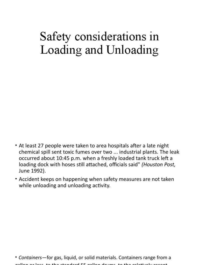 8.hazards in Loading and Unloading | PDF