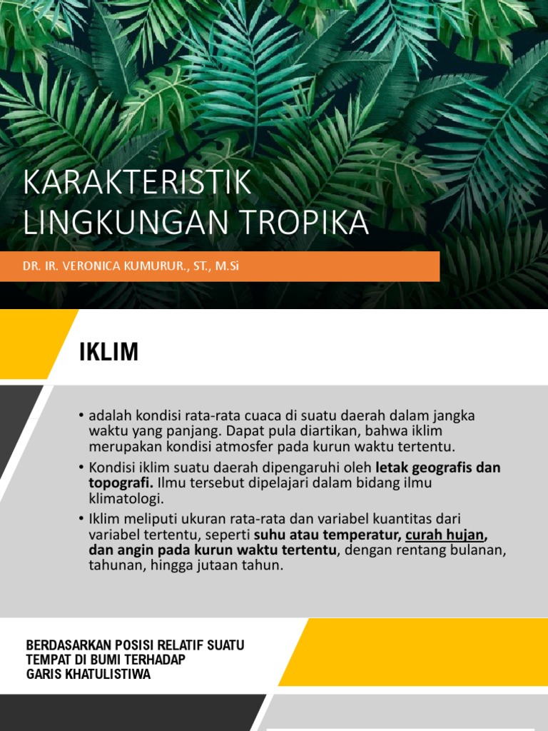 Materi 3 - Karakteristik Lingkungan Tropika | PDF