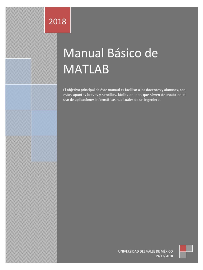 Manual MATLAB | PDF | Cálculo | Matriz (Matemáticas)