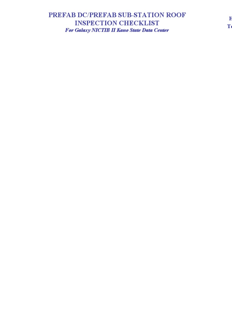 Roof Inspection Checklist | PDF | Roof | Civil Engineering