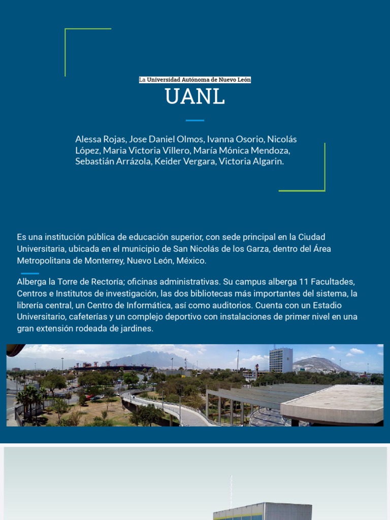 Ubicación y características de la UANL | PDF | Universidad | México