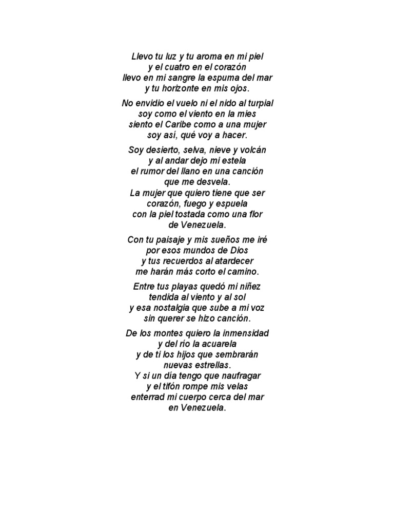 Cancion de Venezuela | PDF