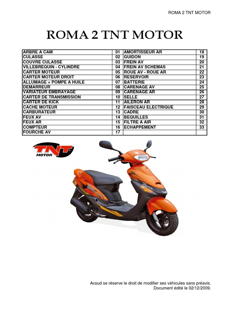 Scooter 50cc Roma 2 TNT Motors | PDF