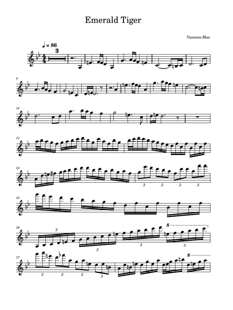 Emerald Tiger Vanessa Mae Pdf