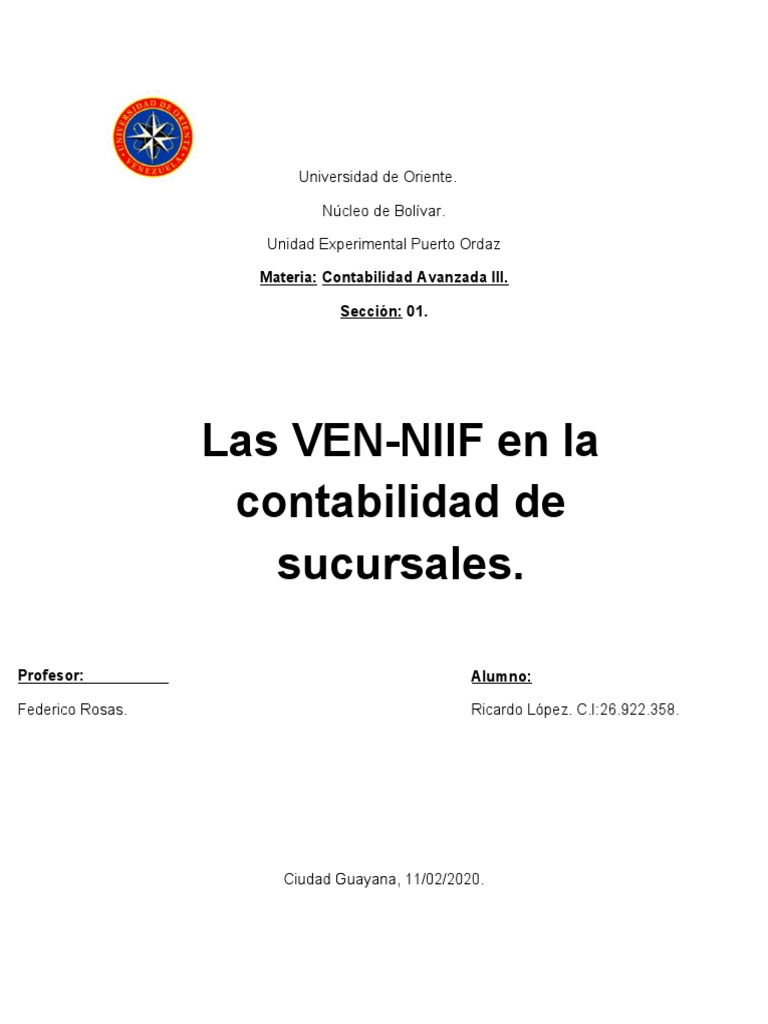 VEN NIF Avanzada 3 | PDF | normas internacionales de INFORMACION ...