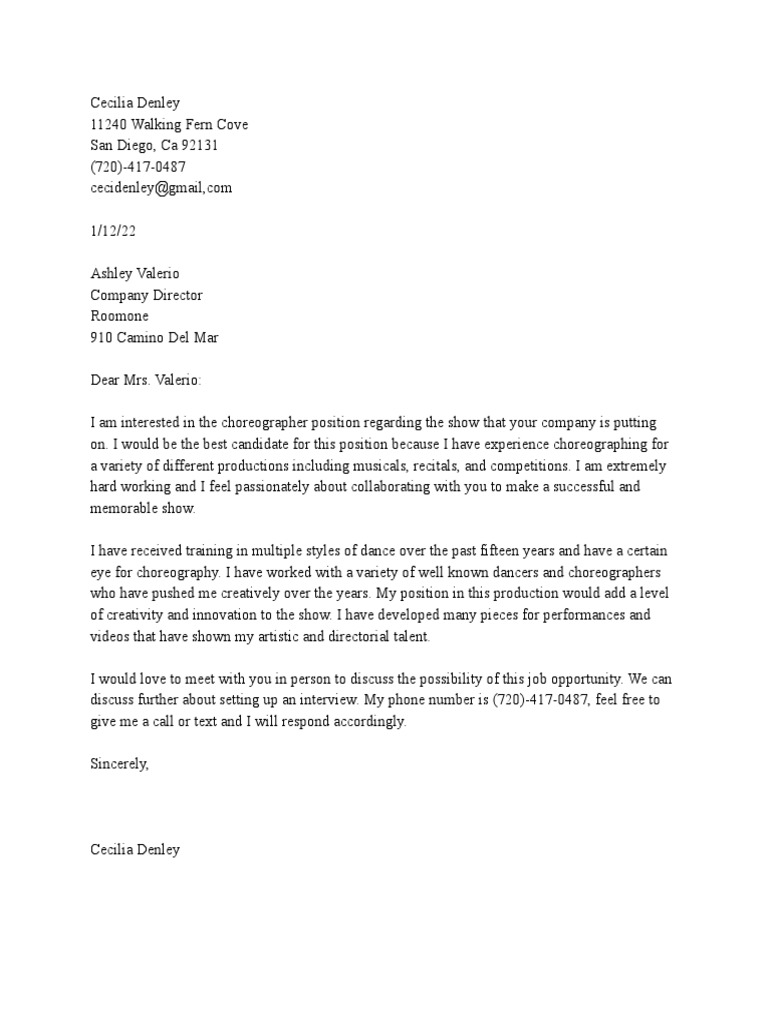 Lesson 8 - Cover Letter Template | PDF
