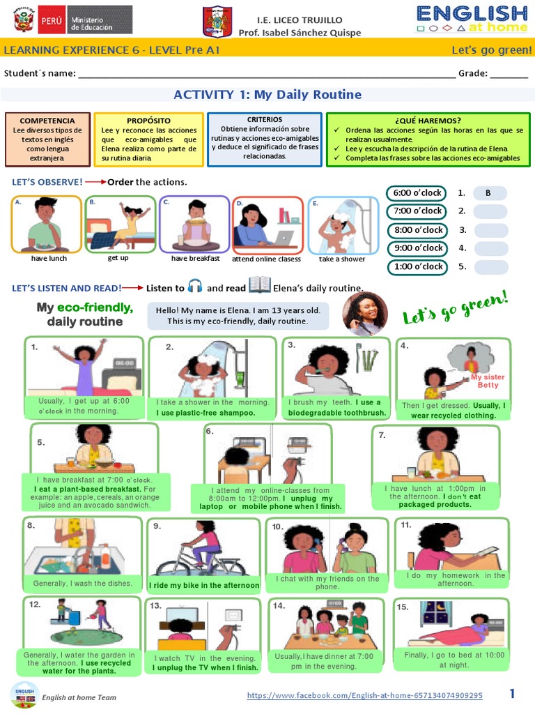 Adecuación ACT1.PREA1 - LE 06 | PDF | Cuisine | Meal