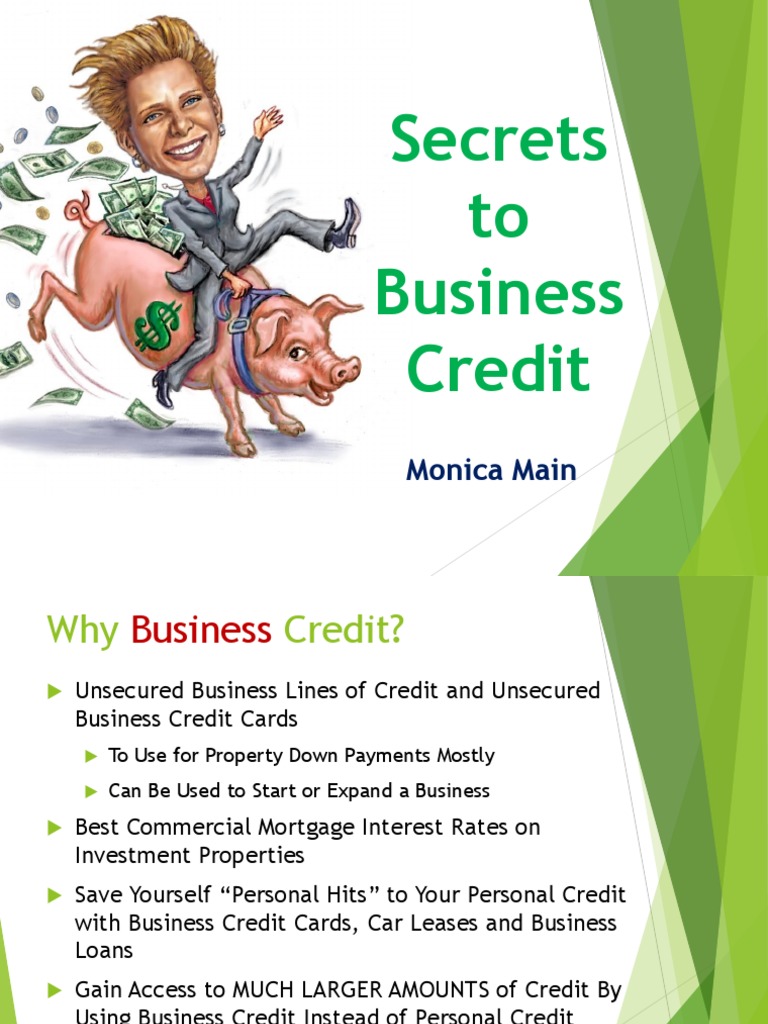 Secrets To Business Credit - Monica Main | PDF | Finance & Money ...