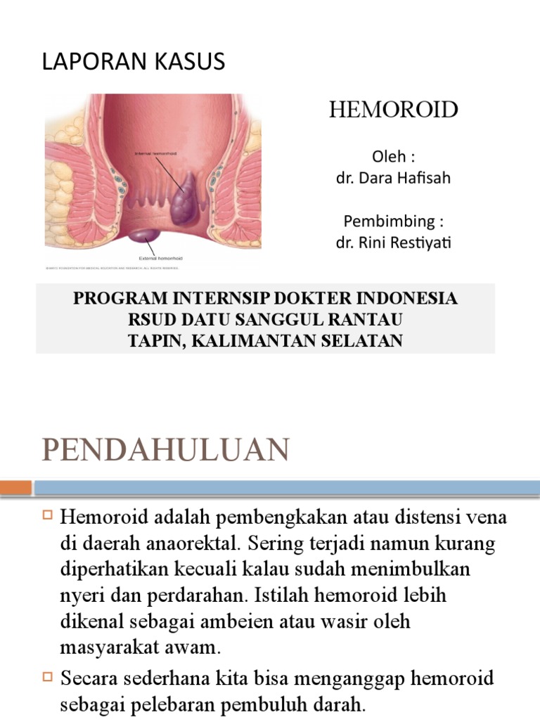 Laporan Kasus Hemoroid di RSUD Datu Sanggul | PDF