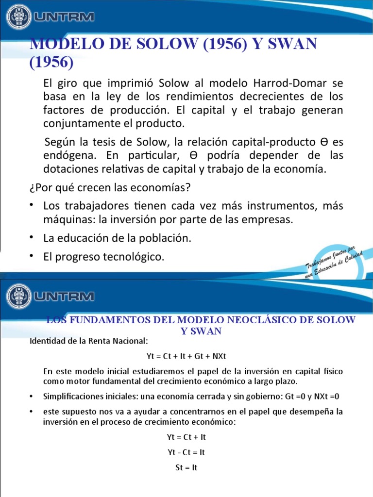 Modelo de Solow y Swan | PDF | Función de producción | Economias
