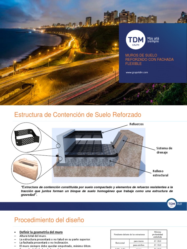 Muros de Suelo Reforzado TECWEB | PDF | Fundación (Ingeniería) | Sectores Economicos