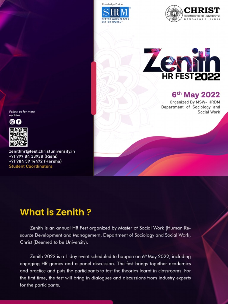 Zenith 2022 - Brochure | PDF