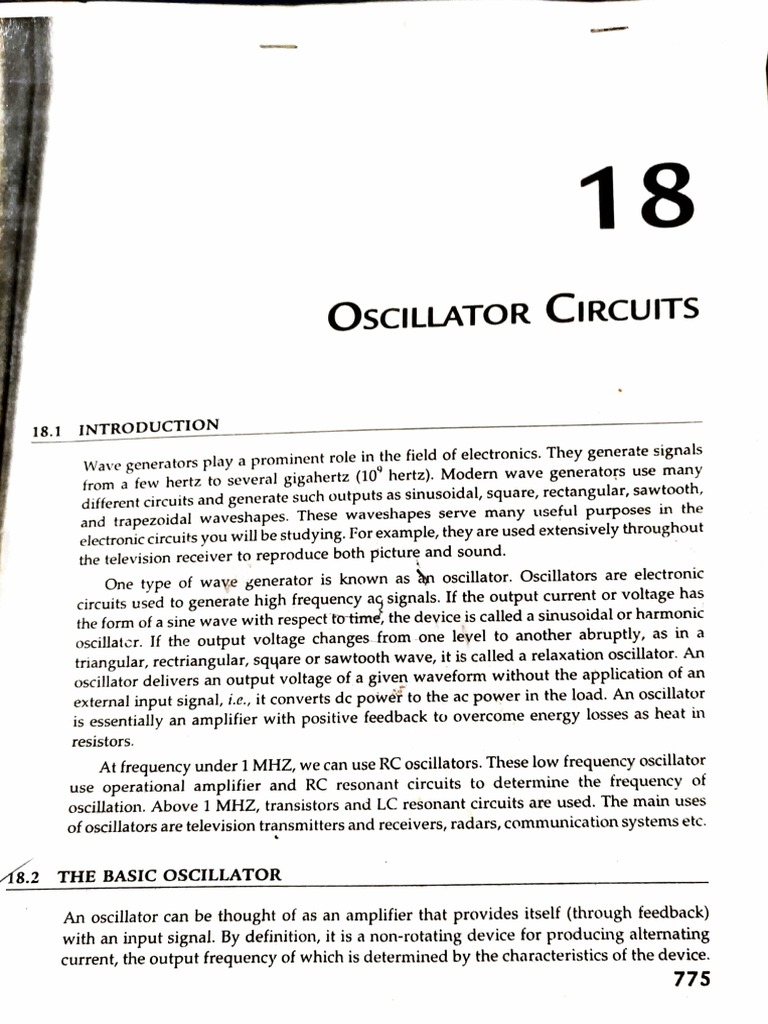 Oscillator Circuit | PDF | Electronic Oscillator | Amplifier