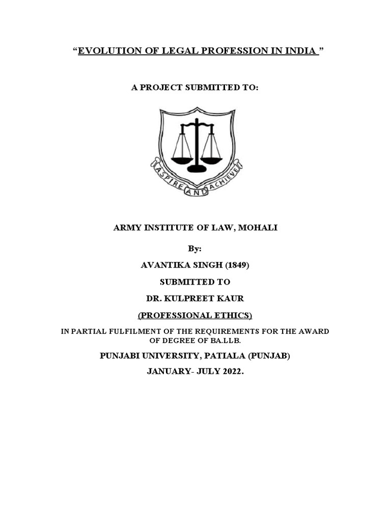 Evolution of Legal Profession in India | PDF | Barrister | Lawyer