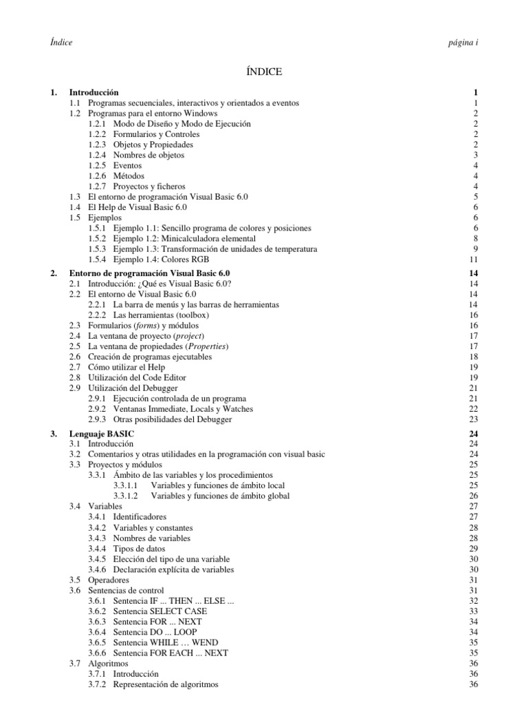 Visual Basic 6 | PDF | Objeto (informática) | Básico