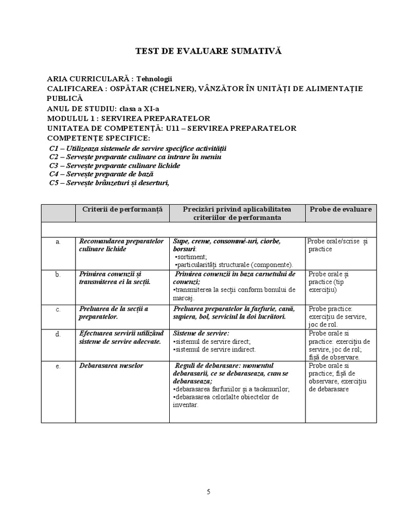 Test Docimologic Ospatari Final | PDF