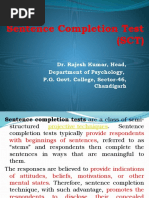 Sacks Sentence Completion Test Overview | PDF | Attitude (Psychology ...