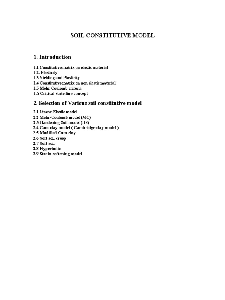 Soil Constitutive Models Explained | PDF | Plasticity (Physics ...