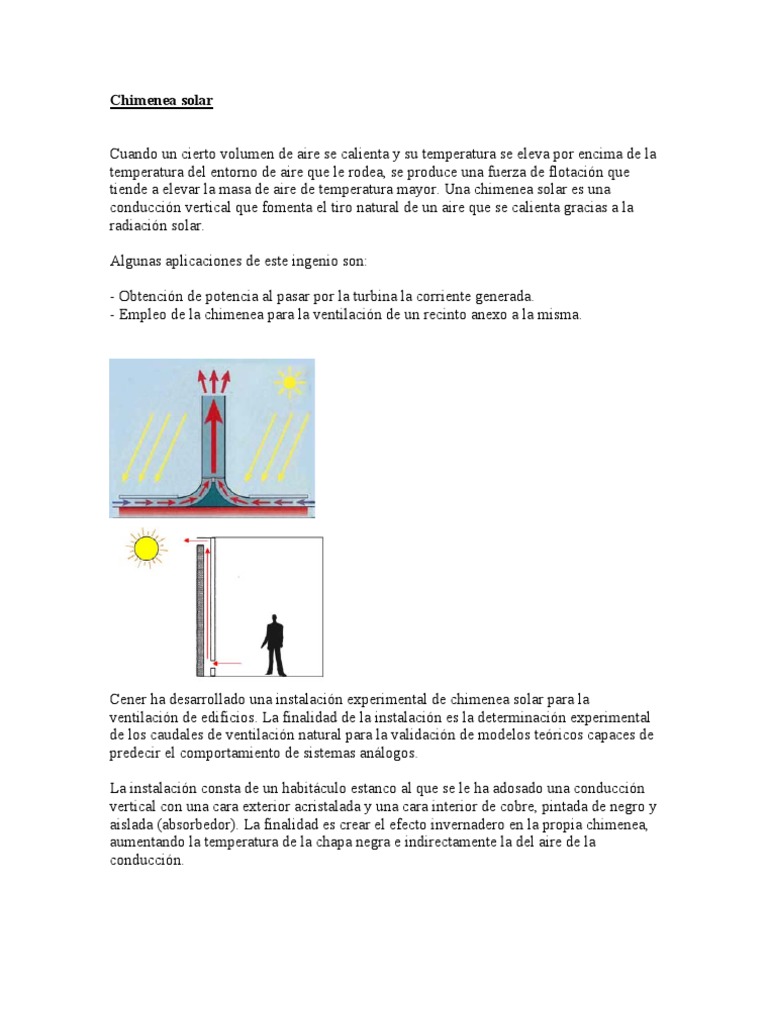 Chimenea Solar: Ventilación Eficiente | PDF | Métodos y materiales de ...