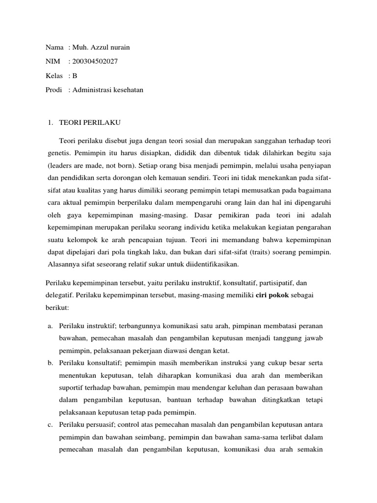 Tugas 5 Kepemimpinan | PDF