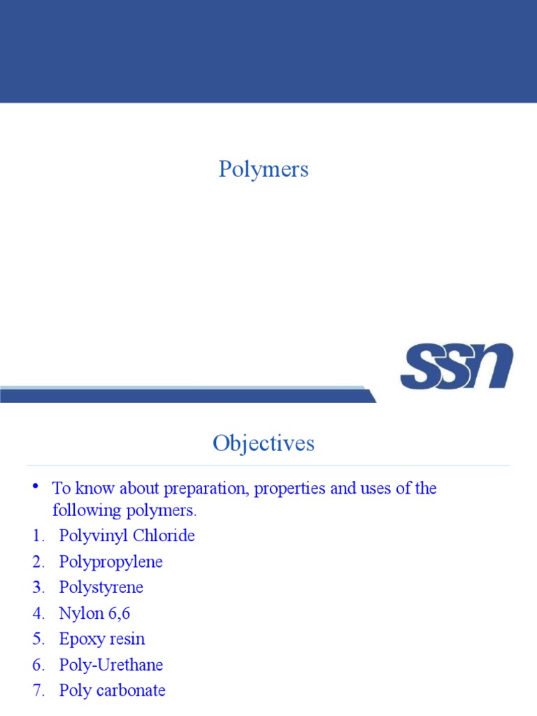 Different Industrial Polymers | PDF | Polyurethane | Thermoplastic
