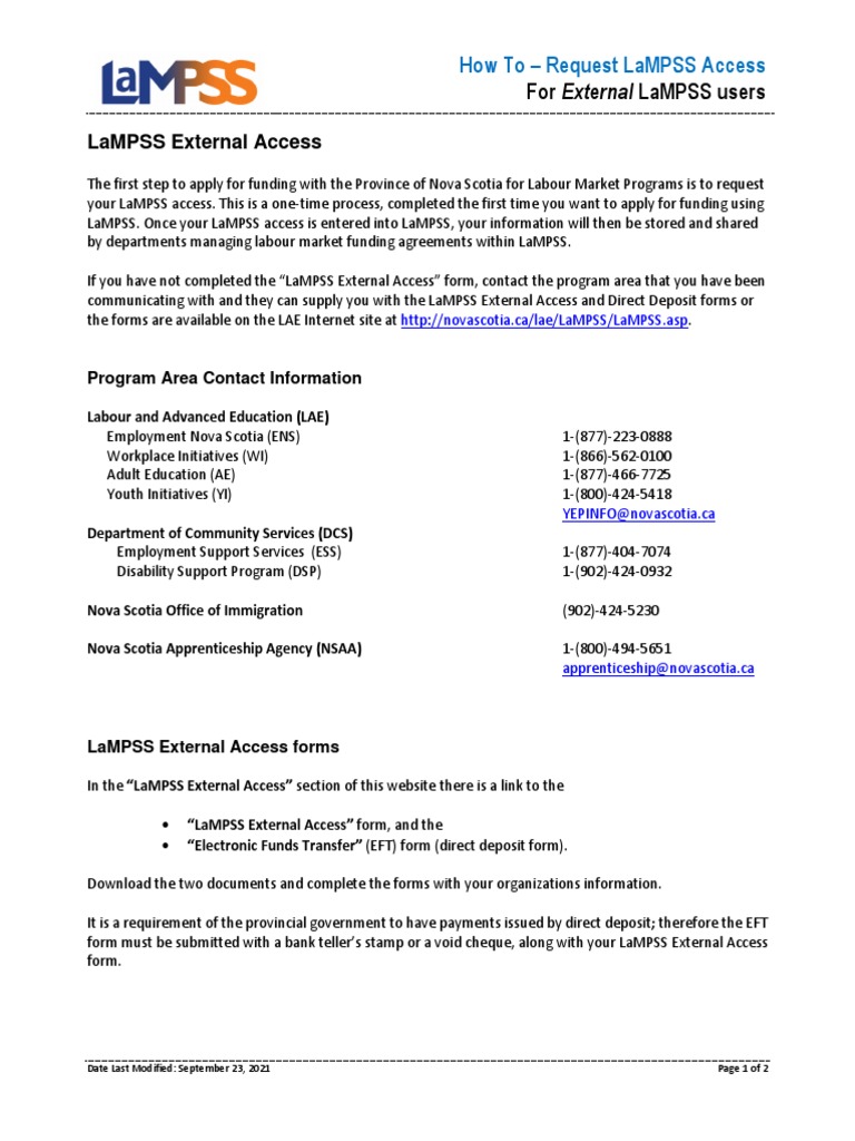 01 How To Request LaMPSS Access | PDF | Cheque | Computing