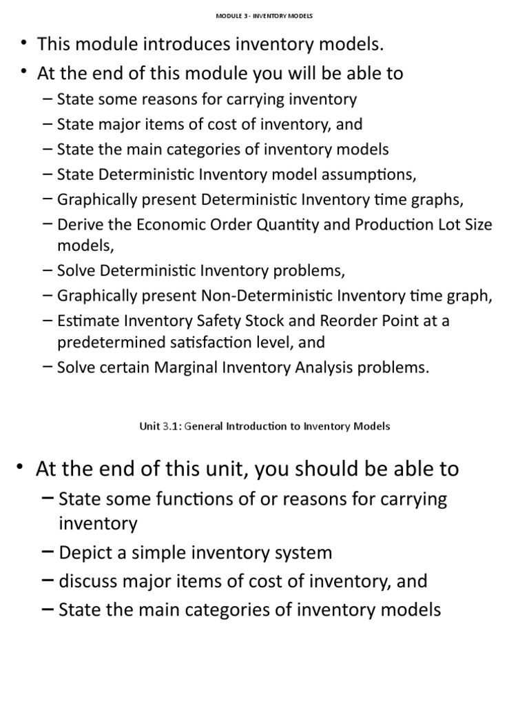 Cosc309 - Video Clip 04 - Inventory | PDF | Inventory | Business Economics