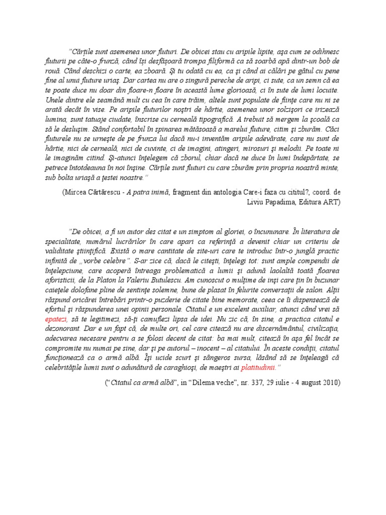 Tipuri de Texte Literar Vs Nonliterar | PDF