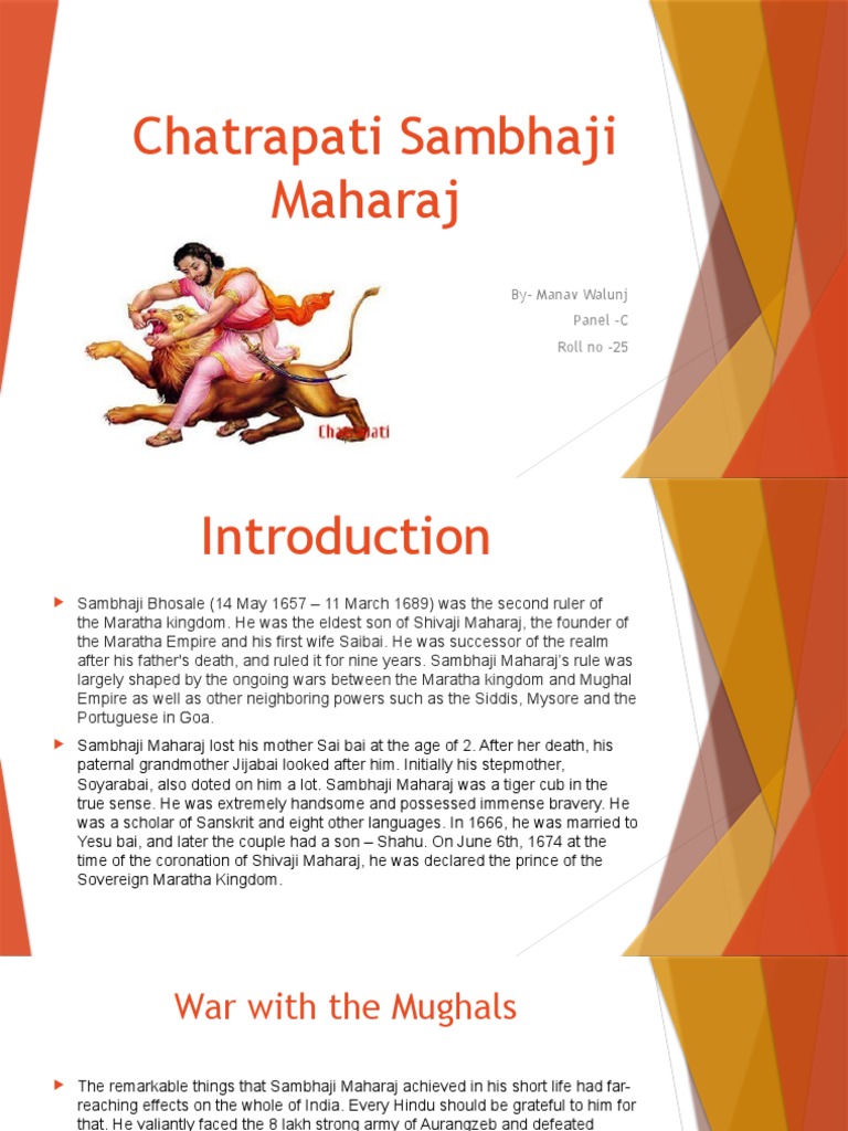 Chhatrapati Sambhaji Maharaj: A Legacy | PDF | South Asia