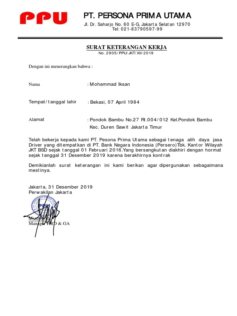 PT Persona Prima Utama M.iksan | PDF