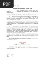 Quit Claim Form for Resigned Employees | PDF