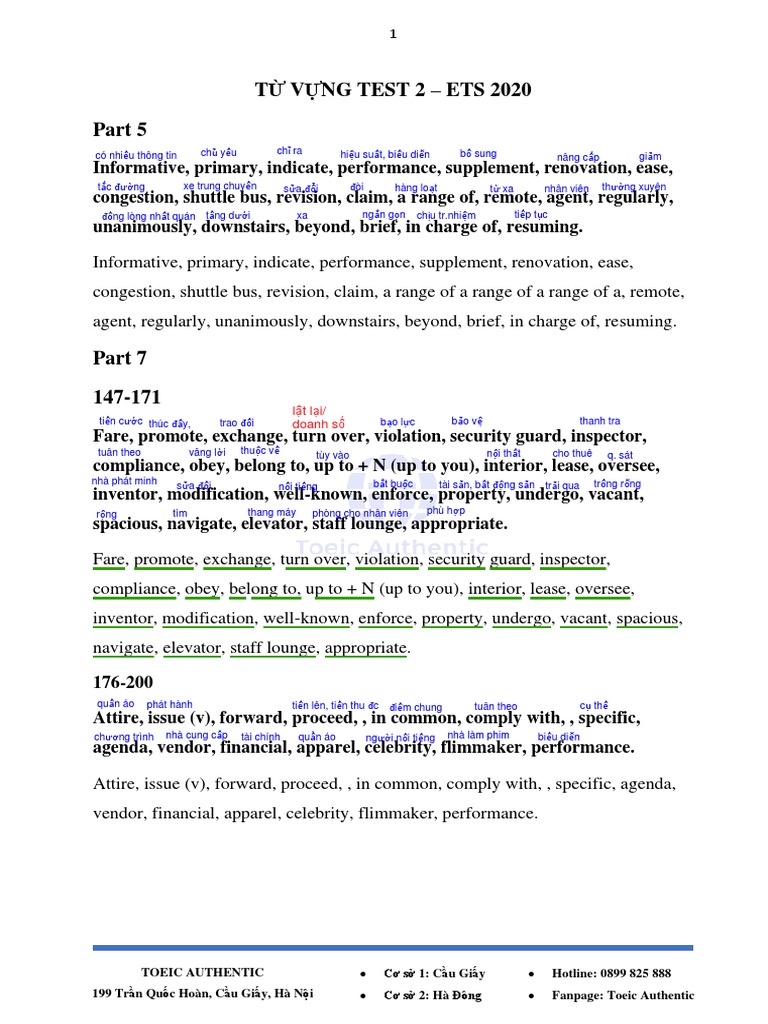 Note Test 2-ETS 2020 | PDF
