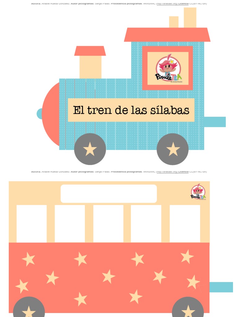 Tren de Sílabas para Imprimir | PDF | Lingüística | Fonética